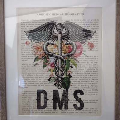 DMS With Flowers Print, Diagnostic Medical Sonographer Gift, DMS ...