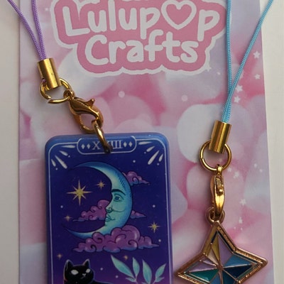 Kawaii Sakura Phone Charm Pastel Pink Cherry Blossom Keychain Kawaii ...