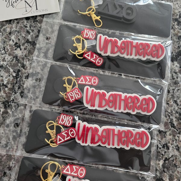 Devastating Diva Customized Triple Layered Acrylic Keychain With Charms ...