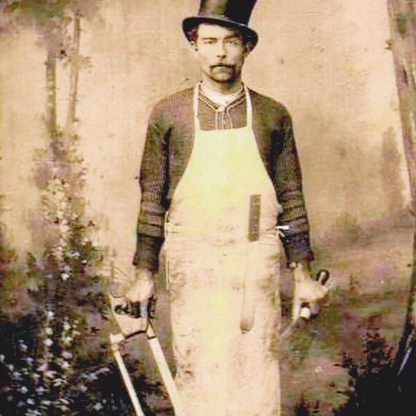 4x6 Creepy Butcher PHOTO Scary Meat Man Cleaver Knife Freaky Vintage ...