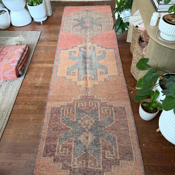 2x4 Vintage Rug, Antique Rug, Faded Rug, Vintage Door Mat, Oushak Rug ...