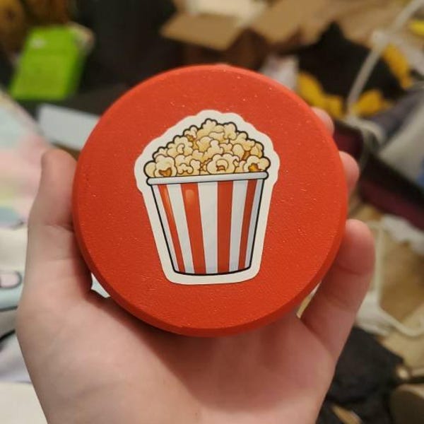 Popcorn Bucket Sticker Decal, Red White Striped Food Art Vinyl Laptop ...