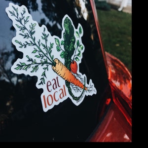 Eat Local Garden Sticker 3 & 4 Weatherproof and Durable, Veggies ...