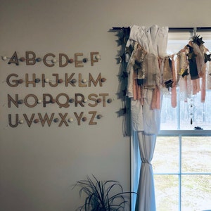 Alphabet Banner Wooden Alphabet Wall Decor Educational | Etsy