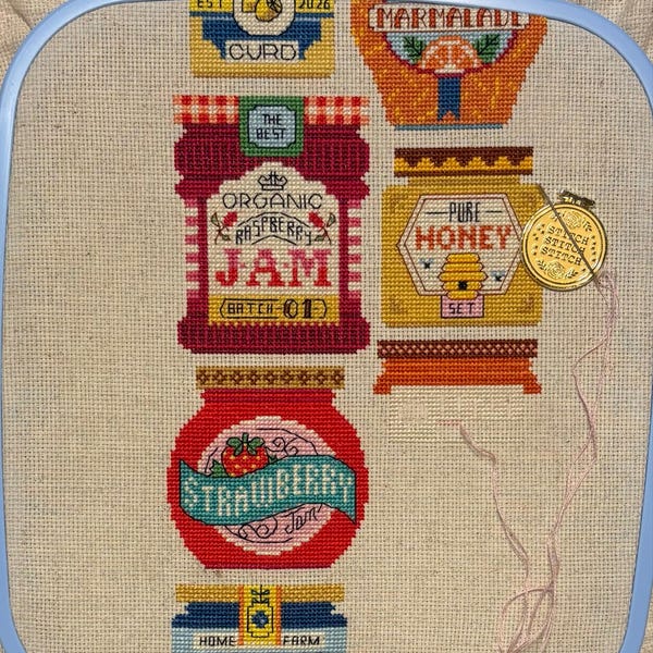 Happy Little Jam Jars- Cross Stitch Pattern (digital Format - PDF) - Etsy