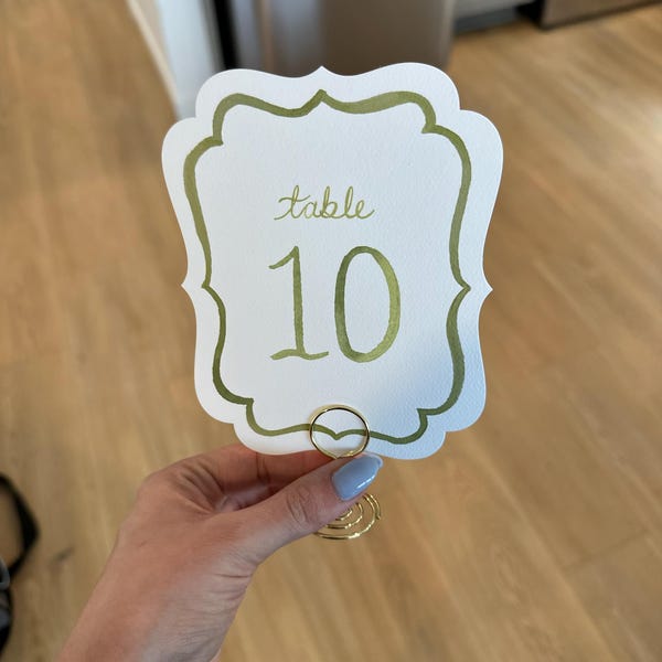 Watercolor Floral Table Numbers - Etsy