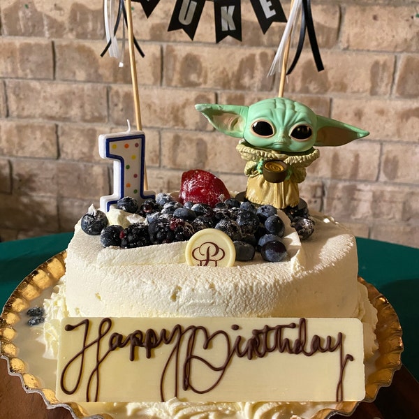 Black & White Cake Topper Birthday - Custom Name Cake Topper Banner ...