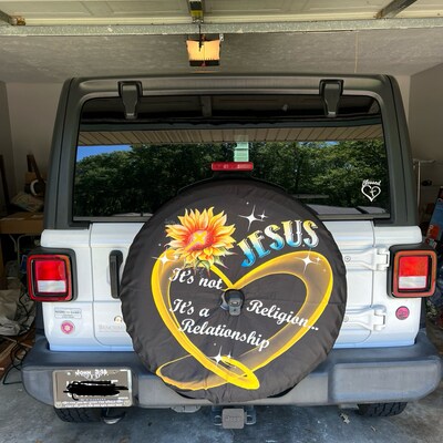 Purple Galaxy Spare Tire Cover, Custom Tire Cover, Personalized Tire ...