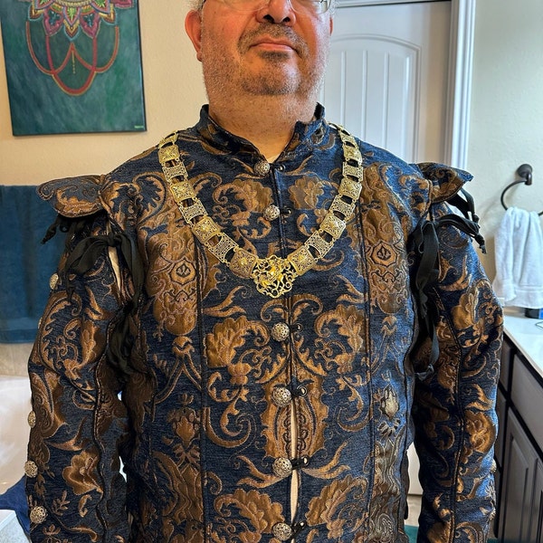 Celtic Cross Golden Medieval Chain of Office Livery Collar LARP Middle ...