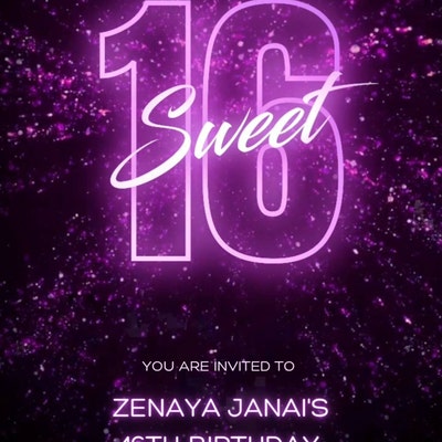 Party E-invitation E-INVITE TEMPLATE for an Animated Glitter Burst SMS ...