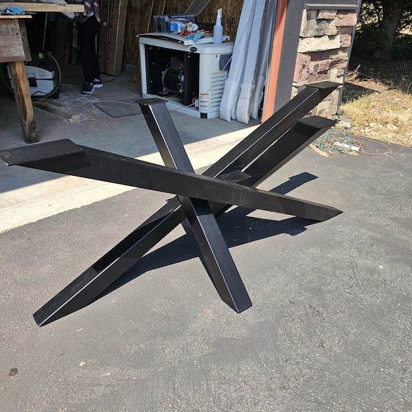 Spider X Shape Metal Table Base for Big and Heavy Tables. Handmade ...