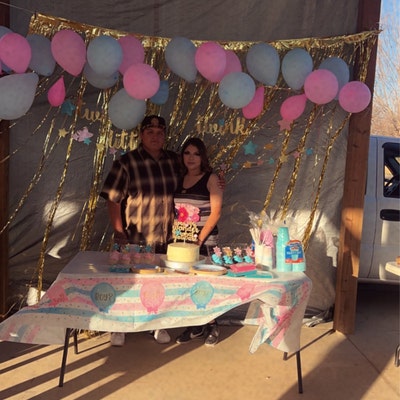 Gender Reveal Table Cover/ Gender Reveal Party, Baby Reveal, Team Boy ...