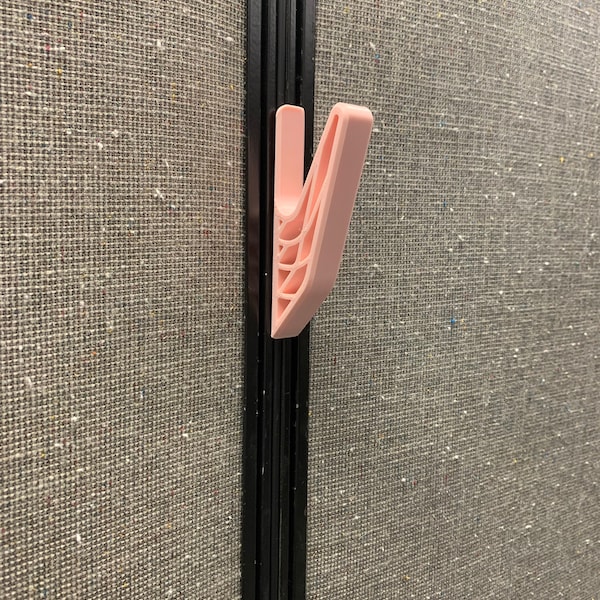 Modern Office Cubicle Coat Hook | 3D Printed Partition Rail Hanger for ...