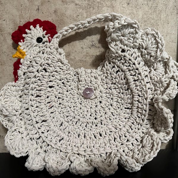 Crochet Chicken Bag Pattern Only U.S Terms - Etsy