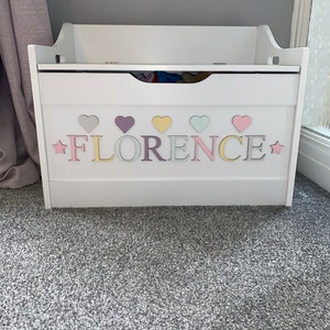 Personalised Toy Box Name & Embellishments. Pastel Name. Hot - Etsy UK