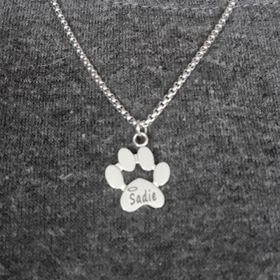 Dog Paw Necklace, Cat Paw Necklace,personalized Dog Name Necklace ...