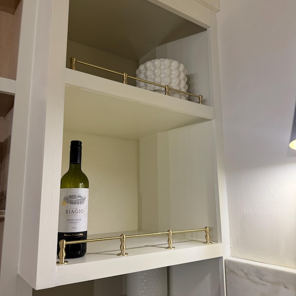 Unlacquered Brass Gallery Rail: Bookshelf Tipping Rail - Etsy