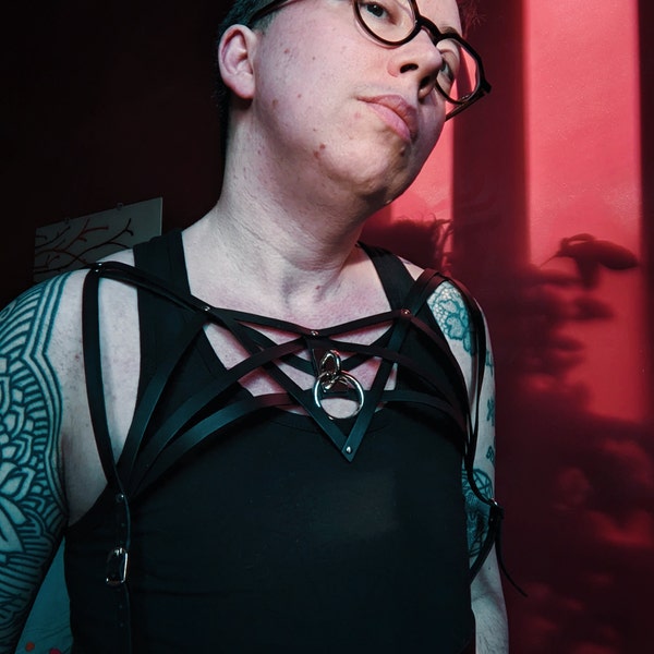 Ananke・leather Harness - O-ring - Chest Harness - Luxury Lingerie ...