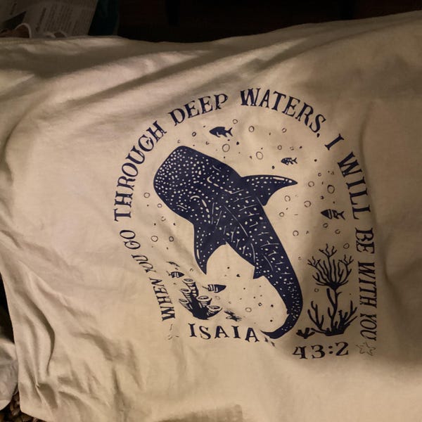 Christian Whale Shark Sweatshirt, Bible Verse Sweatshirt, Ocean Faith ...