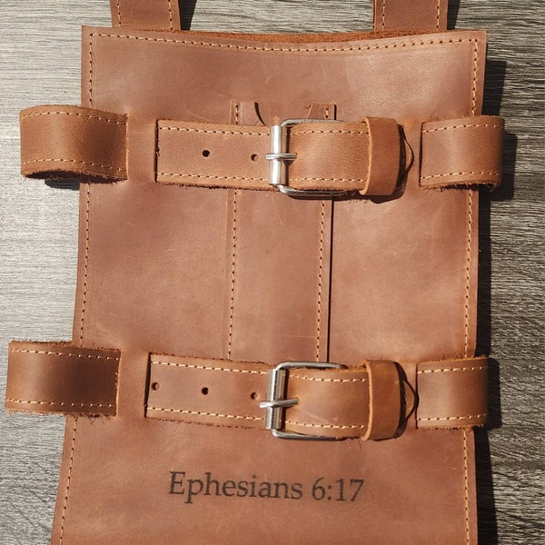 Leather Belt Book Holder, Leather Book Carrier, Waist Book Holster ...