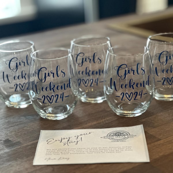 Girls Weekend Wine Glasses Personalized, Girls Weekend Cups, Girls Trip ...