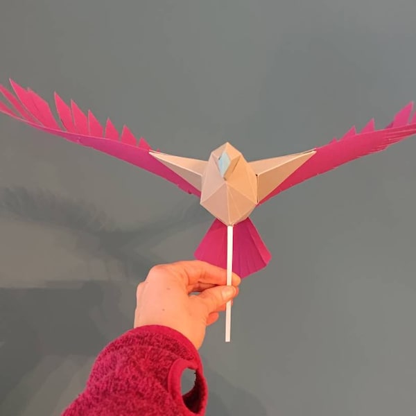 Magpie - Make Your Own Paper Bird on Fly, Geometric Bird, Low Poly ...