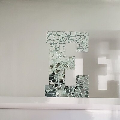 Mirrored 13 Mosaic Decorative Letters/ Nursery Letters/ Bar Cart ...