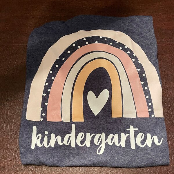 Kindergarten Rainbow Shirt, Back to School Shirt, Kindergarten Teacher ...