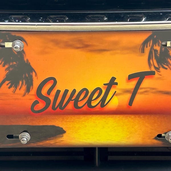 Airbrush License Plate Custom License Plate Car Tag Personalized ...