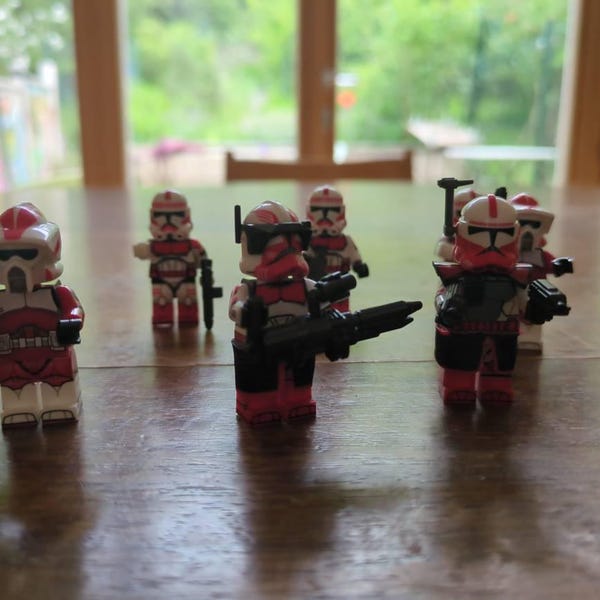 The Bad Batch Custom Minifigures Star Wars Clone Force 99 Elite Black ...