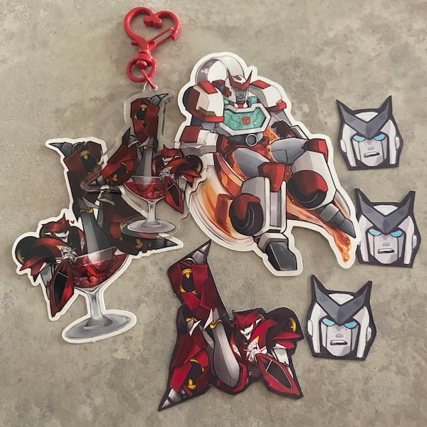 Transformers Prime Decepticon and Autobot's Headshots, Handcut Stickers ...