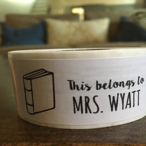 Book Stickers This Belongs to Labels Roll of Teacher Labels Book ...