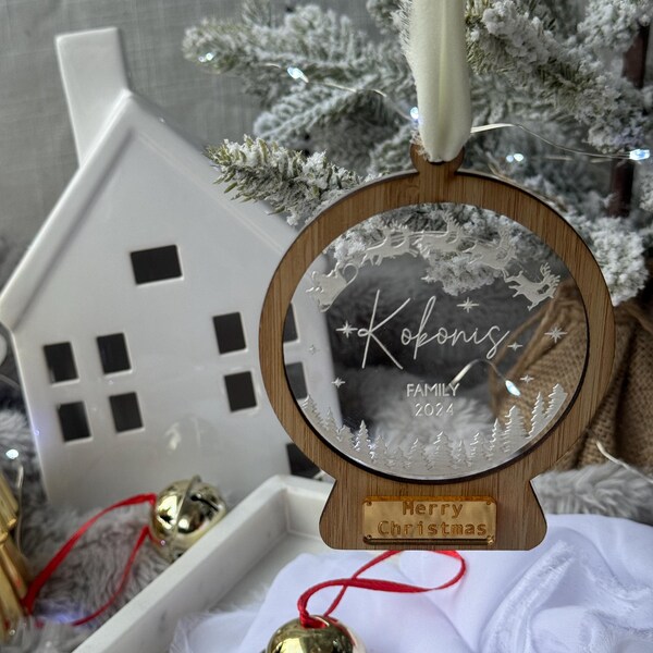 Christmas Tree Topper Star, Scandi Christmas, Engraved Custom ...