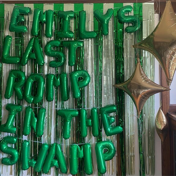 Last Romp in the Swamp Custom Name Letter Balloon Kit Bachelorette ...