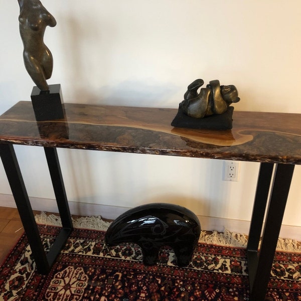 Box Elder Coffee Table, River Table, Merlot Resin - Etsy