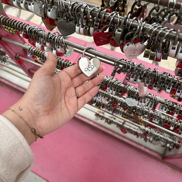 Heart Love Lock With Key, Personalized Lock for Love, Love Padlocks ...