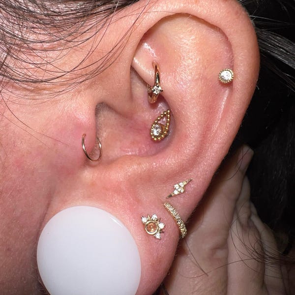 Easy to Use Titanium Piercing Jewelry Insertion Pin, Flat Back Earring ...