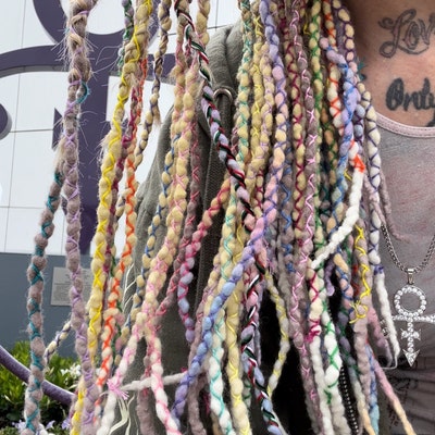 23-27 20/40 DE Wool Dreads Fall Set Dreadlocks Extensions Ombre ...