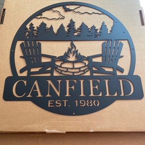 Metal Outdoor Sign Custom Campfire Sign Camper Decor - Etsy