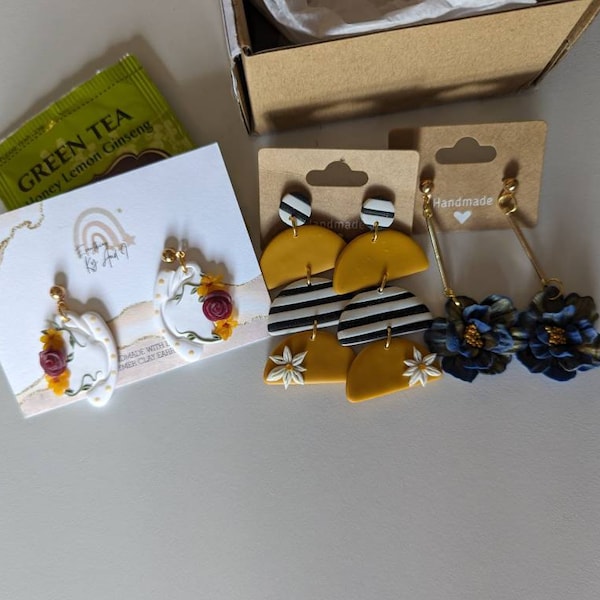 Cottage Core Mustard Mushroom Dangles / Clay Mushroom Earrings ...