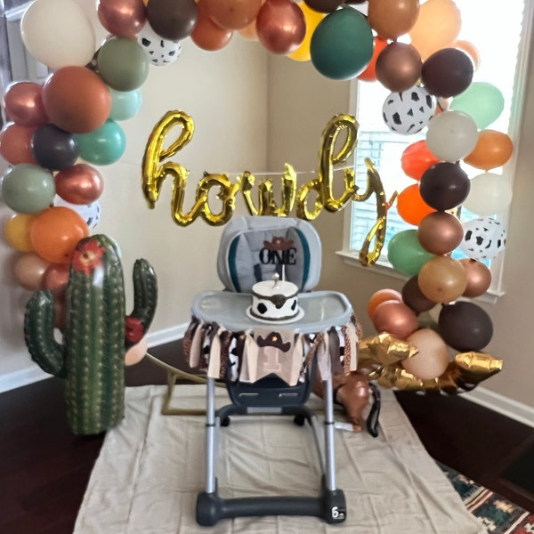Wild West First Rodeo Birthday Party Decor for Boy Cowboy Balloon ...