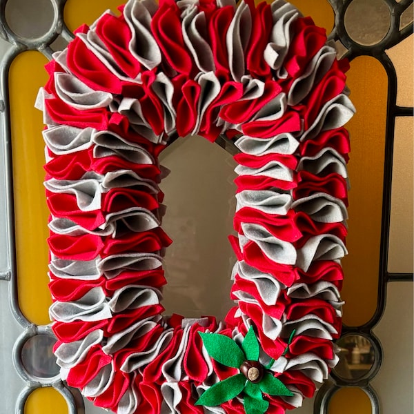 The Ohio State University Block O Wreath - Alternating Grey With ...