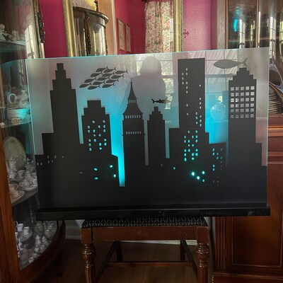 Skyline Wall Decal Skyscraper Wall Decal Sticker City Wall Decal Large ...