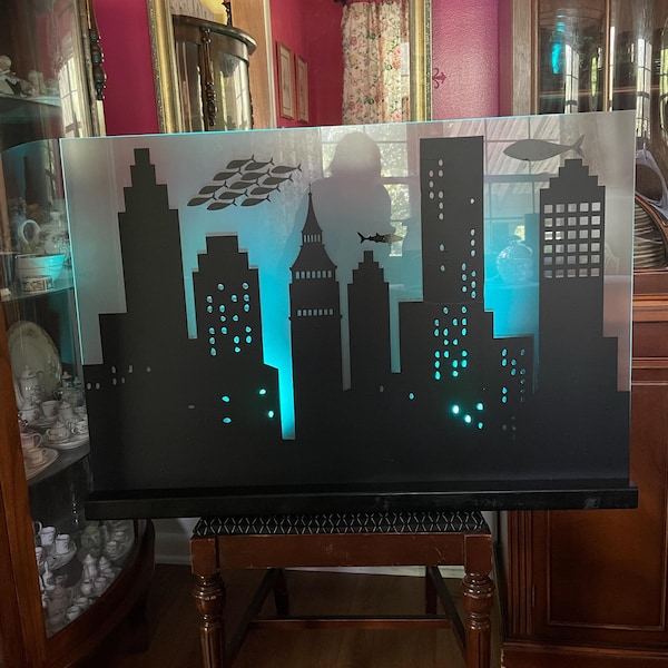 Skyline Wall Decal Skyscraper Wall Decal Sticker City Wall Decal Large ...