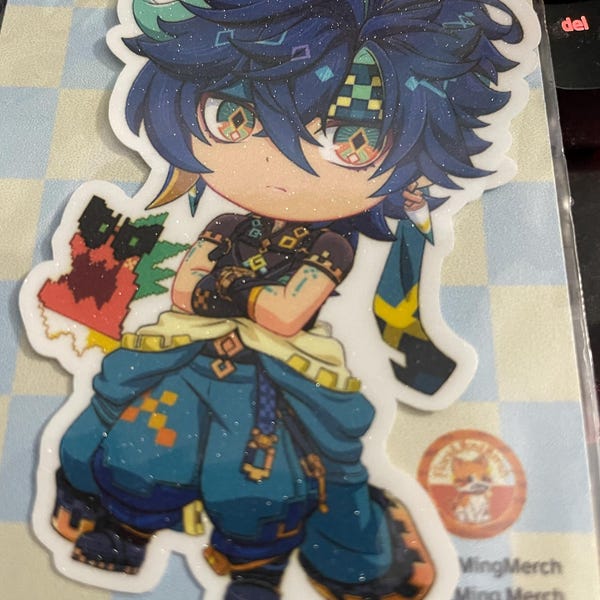 Genshin Impact Vinyl Chibi Stickers With Glittery Phototop Kinich ...