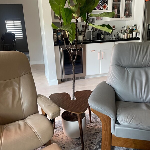 Kidney Bean Coffee Table - Medium Size, Walnut Hardwood - Etsy