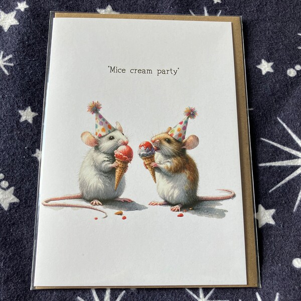 A5 Funny Rabbit Birthday Card Unique Watercolour Painting Personalised ...