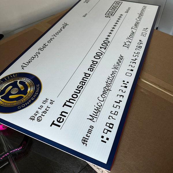 Custom Giant Check - Large Check for Special Occasions - Oversized ...