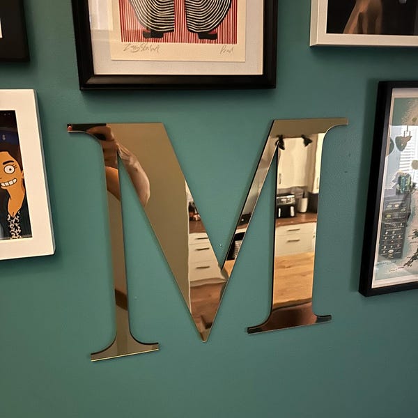 Large Mirror Acrylic Sign,mirror Gold Acrylic Letter Name,laser Cut ...