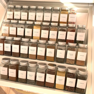 Gold Metallic Herbs and Spice Labels Custom List - Etsy